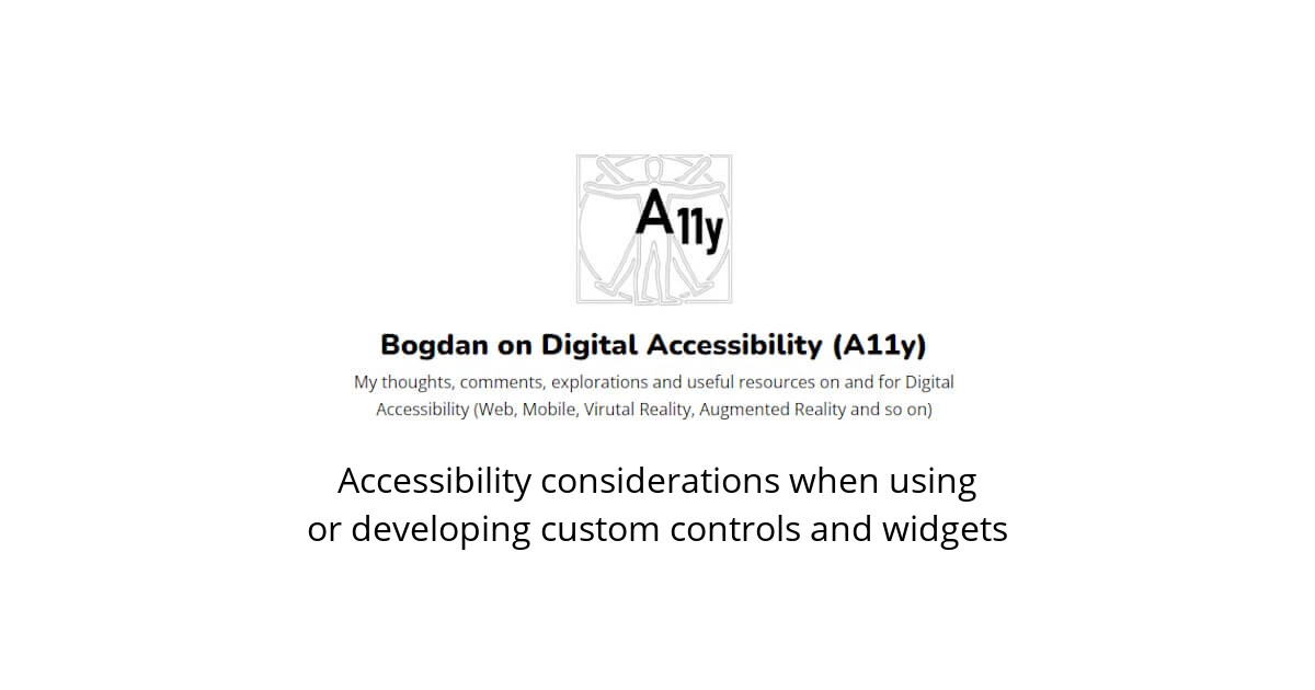 Accessibility considerations when using or developing custom controls ...