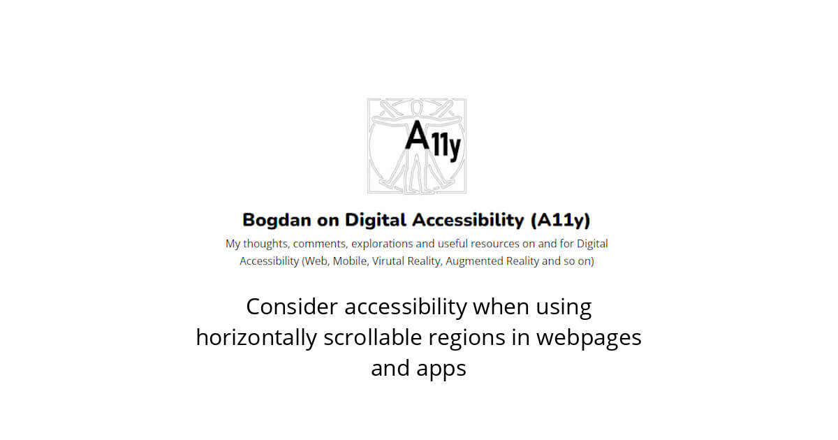 horizontal scroll wcag
